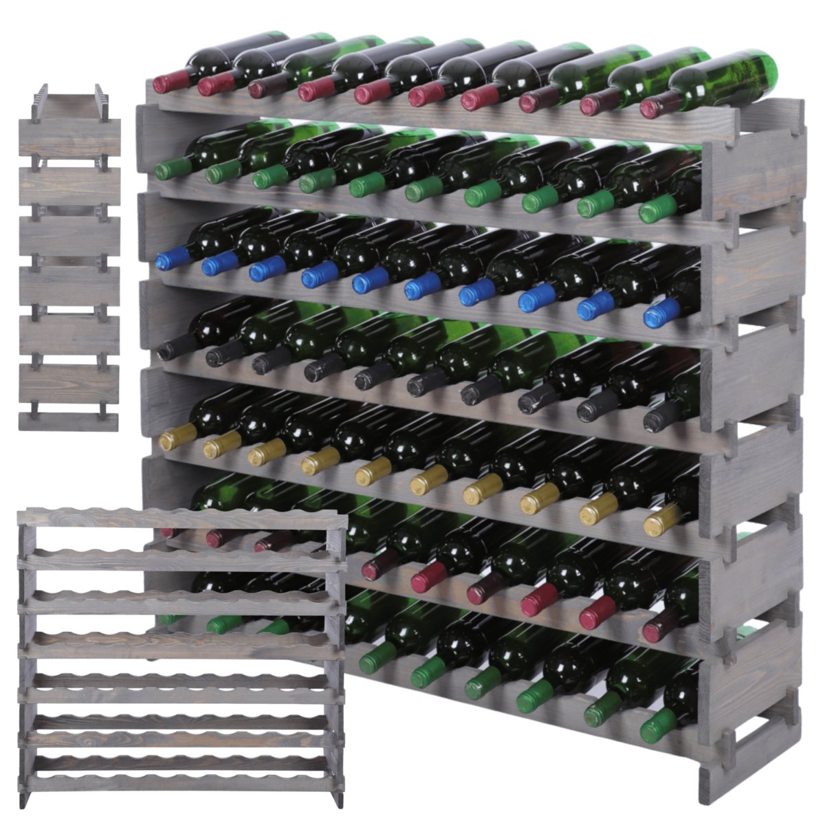 Stojak na wino regał modułowy na butelki 7x10 but BUDUJ JAK KLOCKI EKO - Wamar-Sosenka | Sklep ...