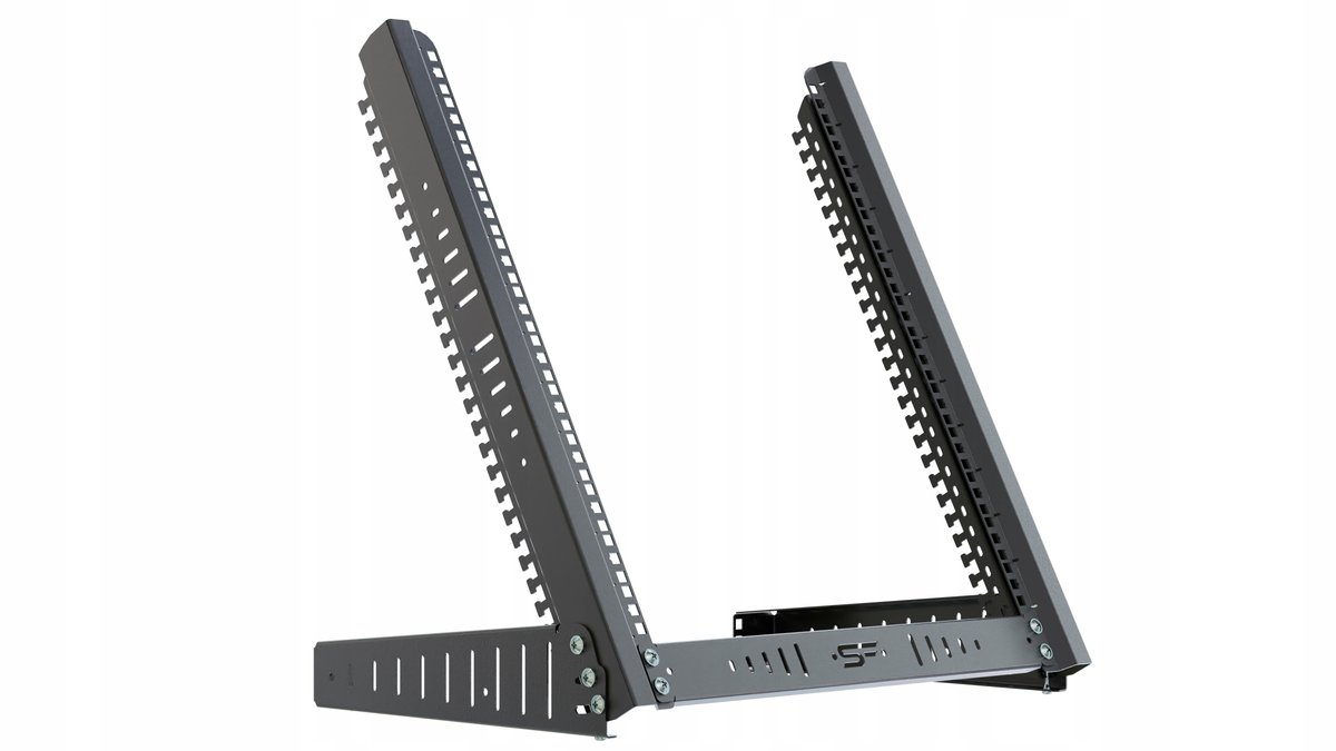 Stojak regulowany RACK 19" 12U, Czarny Statyw rama Rack Stalflex ...
