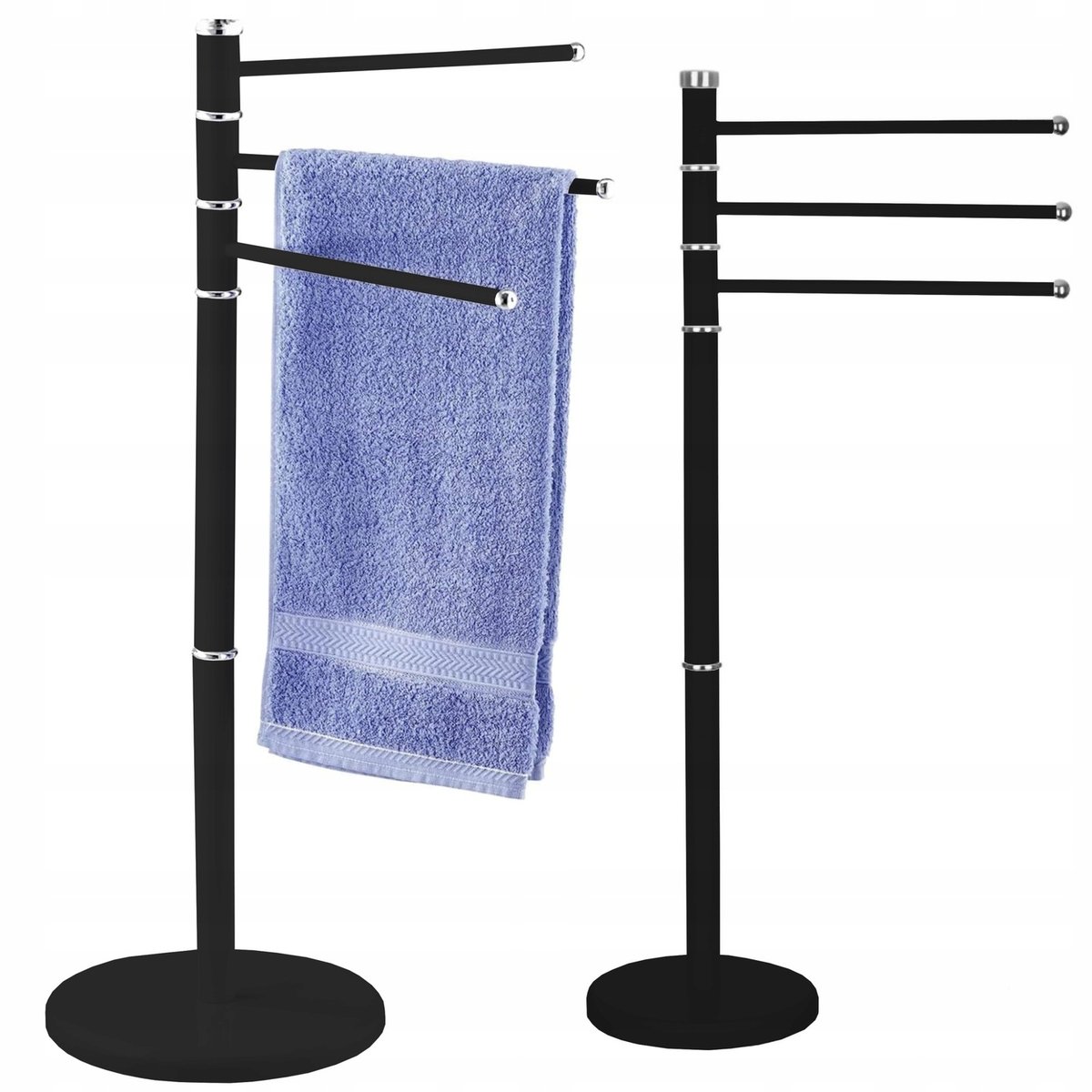 Stojak Wieszak 3 Poziomowy Na Ręczniki Wolnostojący Łazienkowy Metal ...