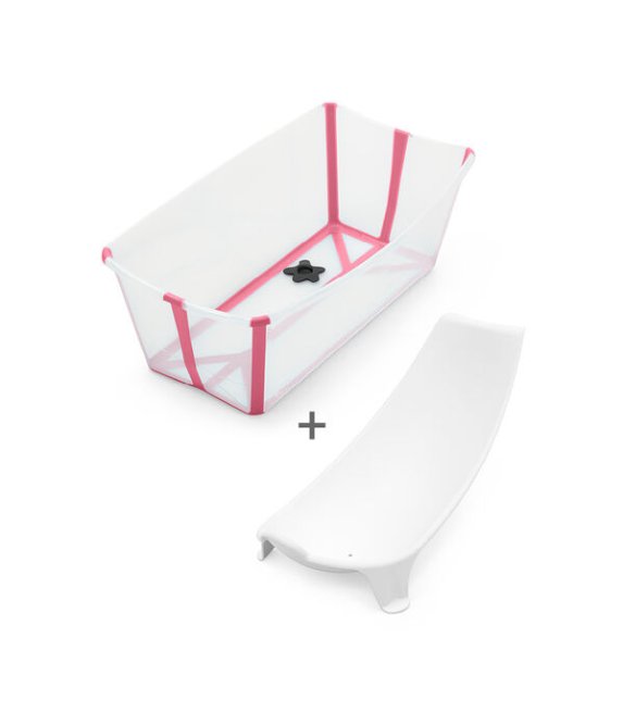STOKKE składana wanienka Flexi Bath Bundle TRANSPARENT PINK - Stokke ...