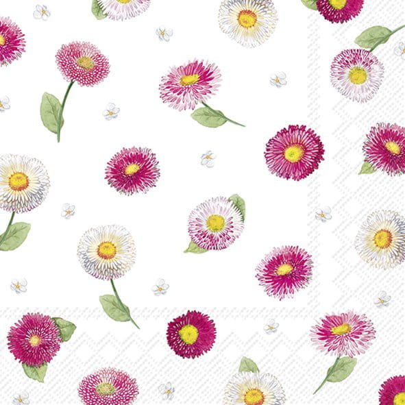 STOKROTKI serwetki ozdobne papierowe - 33x33 cm - wiosenne kwiaty ...