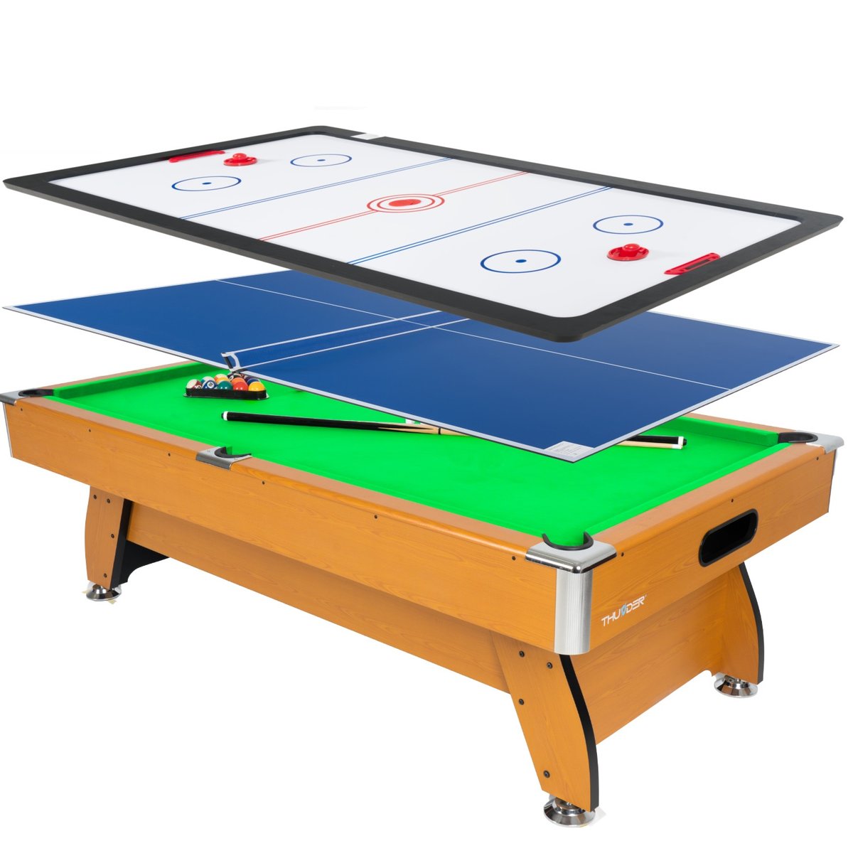 Stół Bilardowy Thunder Z Nakładką Cymbergaj/Ping Pong 7Ft - Bold-Beige ...