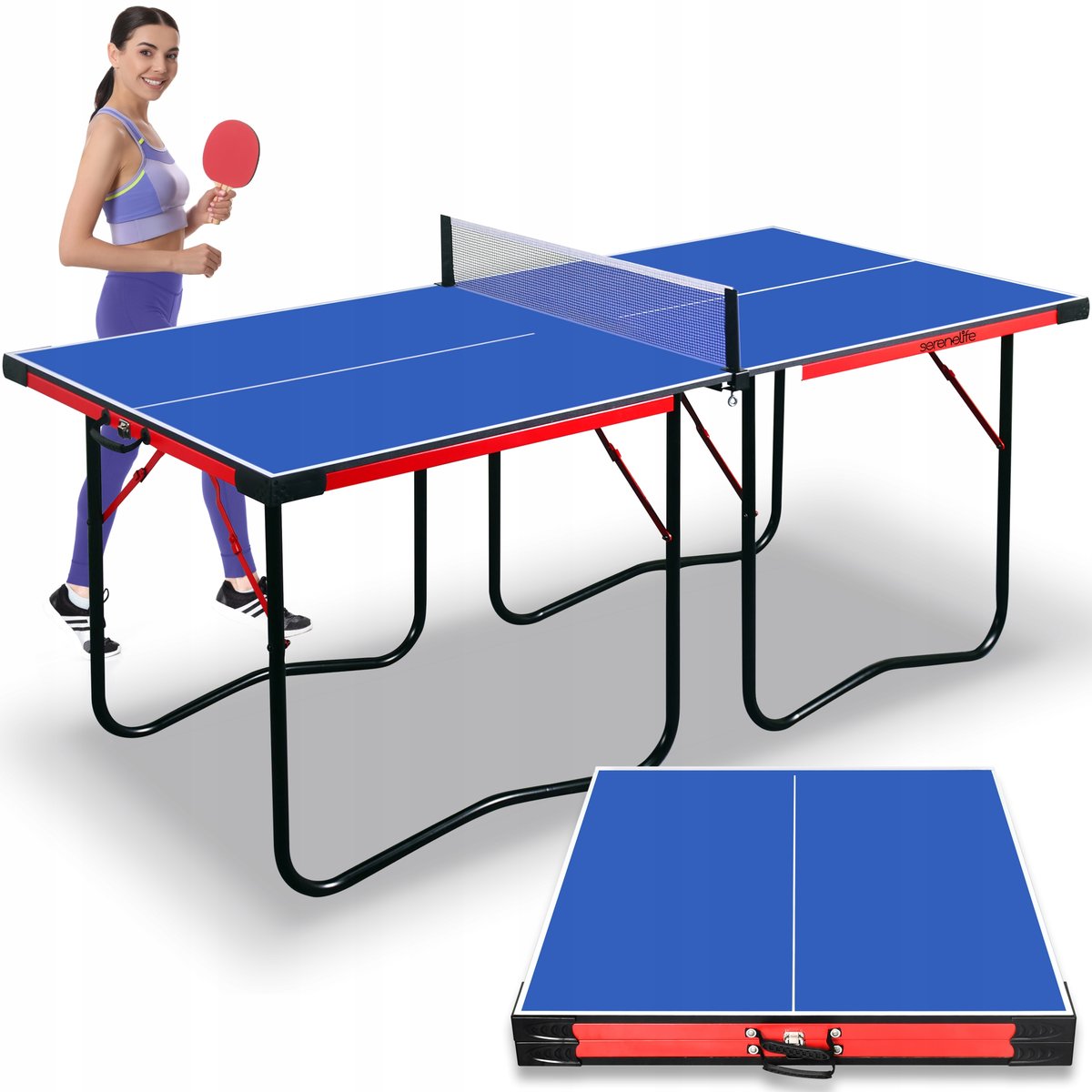 Stół do tenisa stołowego + akcesoria ping pong paletka piłki składany ...