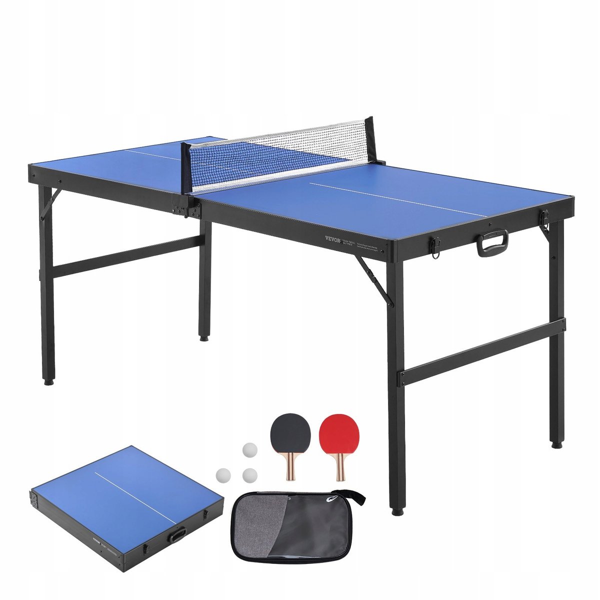 Stół do tenisa stołowego składany mocny ping pong zestaw piłka siatka ...