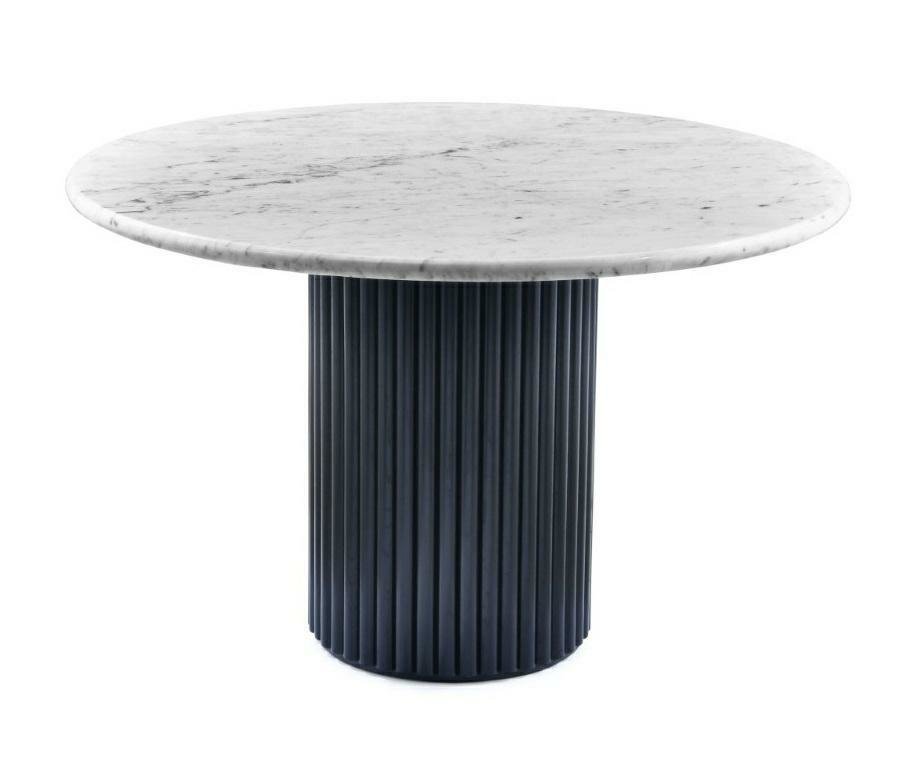 Stół Moon blat marmur Carrara, czarna - Cheers | Sklep EMPIK.COM