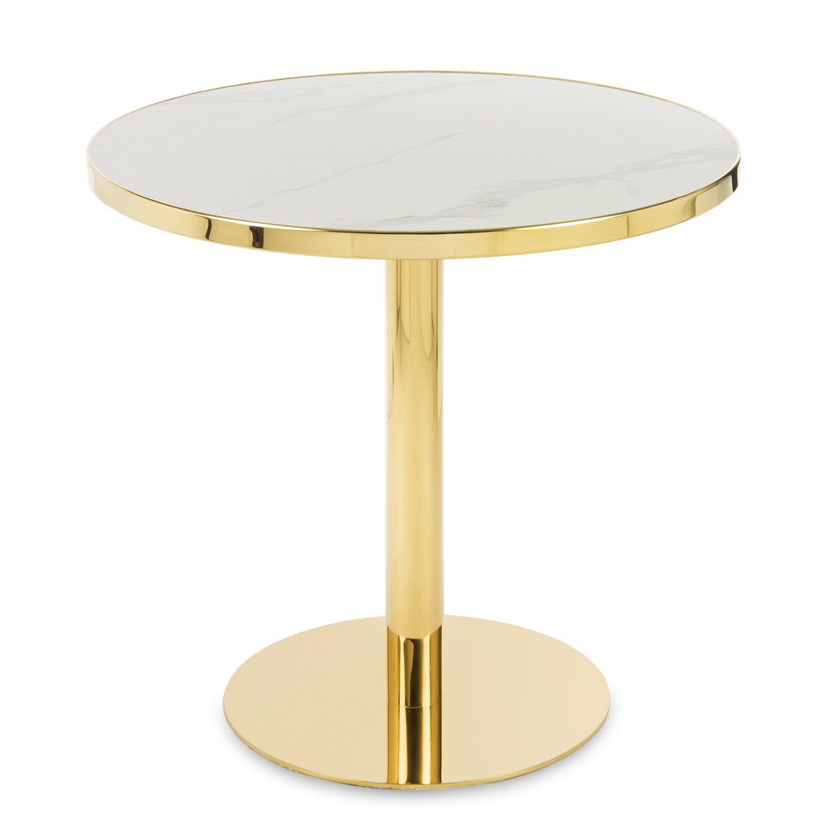 Stół okrągły kawiarniany złoto+ceramika Deco - MIA home | Sklep EMPIK.COM