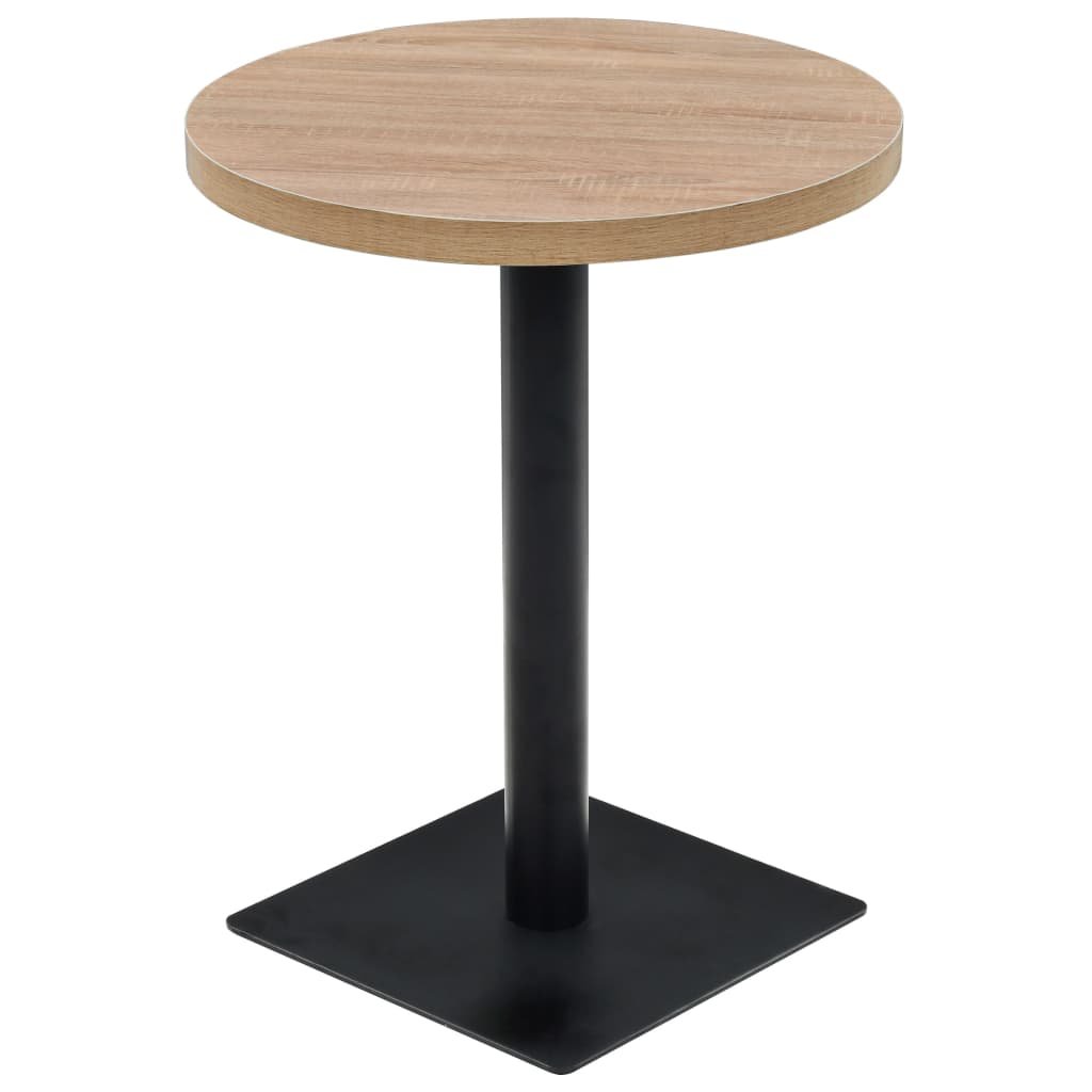 Stolik Bistro Francuski, MDF Drewno Dębowe, Stal, 60 x 75 cm / AAALOE ...