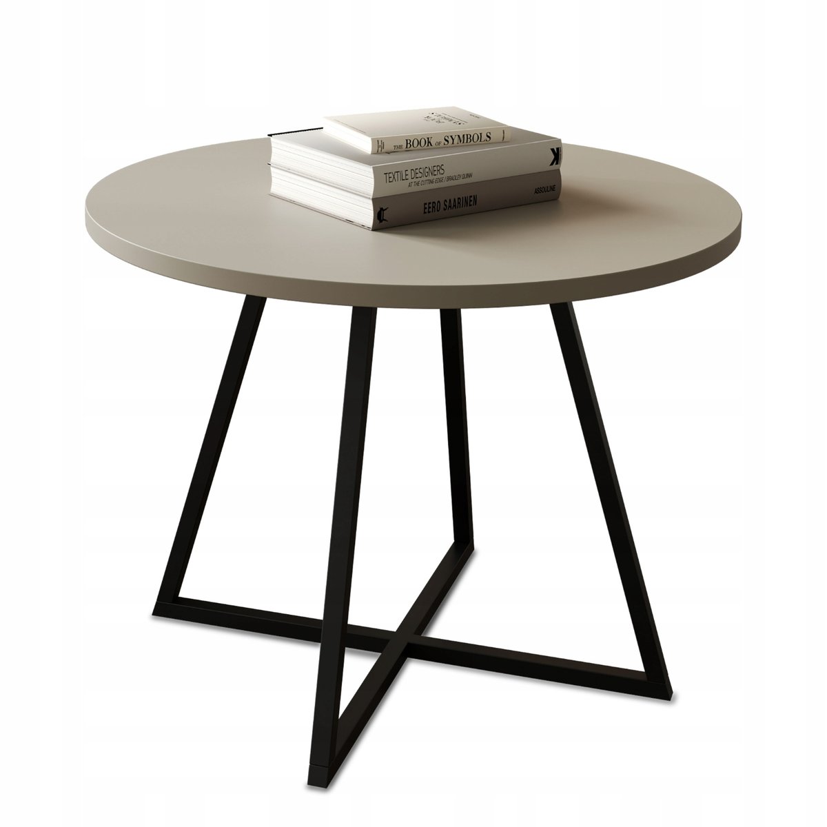 Stolik Kawowy KASZMIR Okrągły JAPANDI BOHO do Salonu Pokoju VERSO 50cm ...