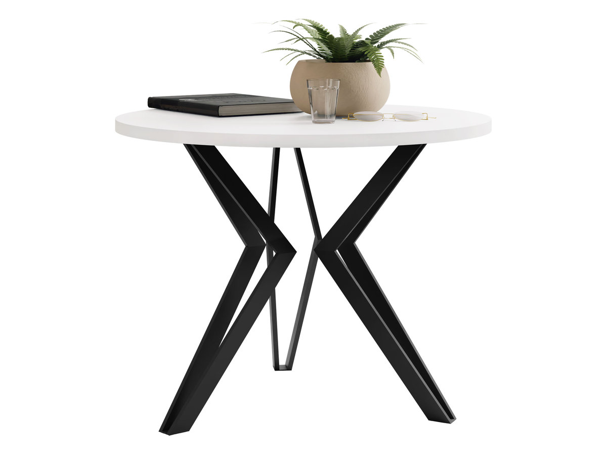 Stolik kawowy STK M13, Biały / Czarny - Mirjan24 | Sklep EMPIK.COM