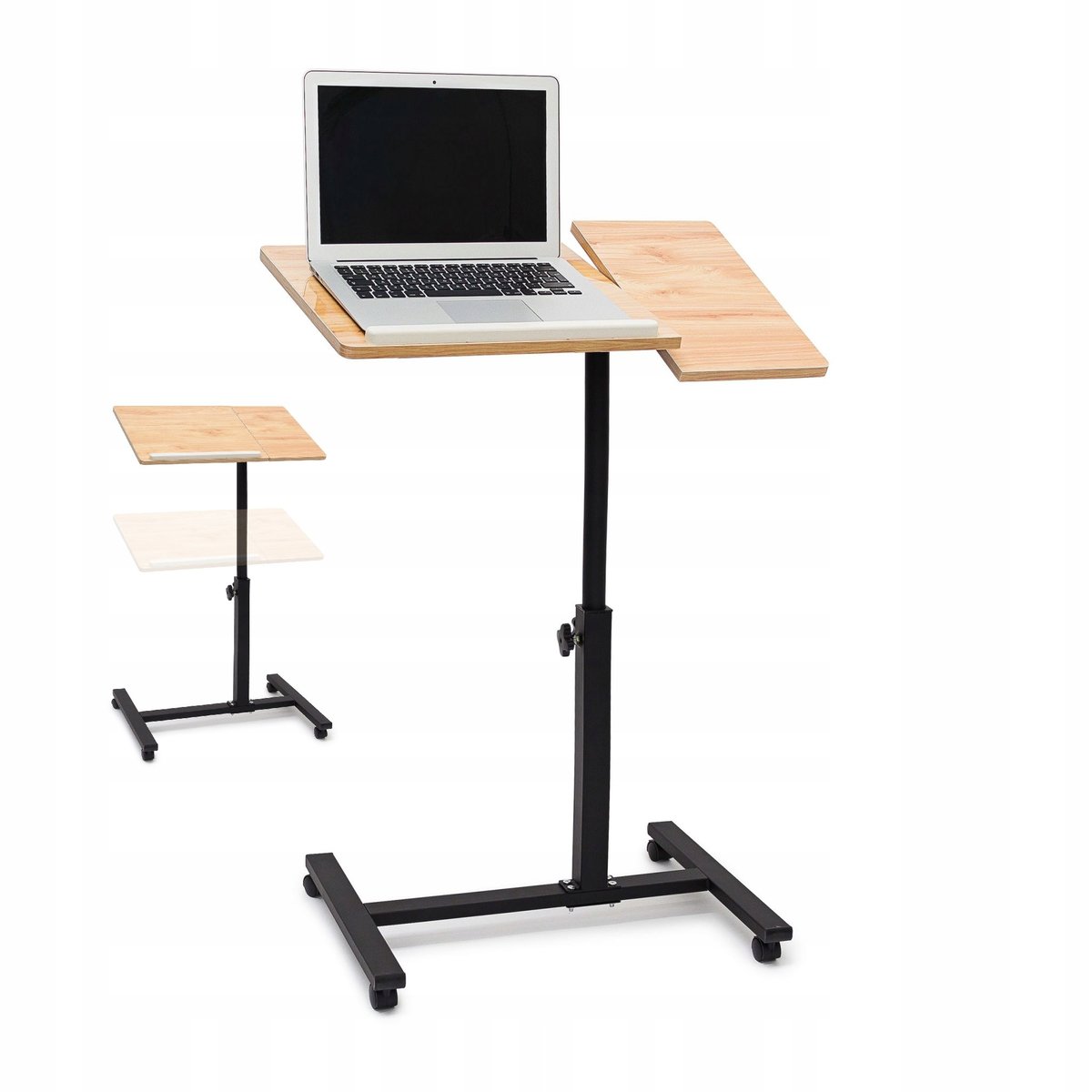 STOLIK POD LAPTOPA NA KÓŁKACH DUŻY OBROTOWY REGULOWANY 360° PC ...