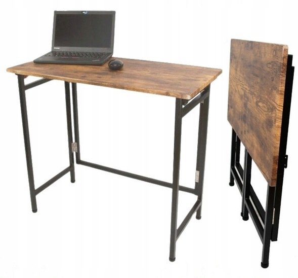 STOLIK SKŁADANY BIURKO KOMPUTEROWE POD LAPTOPA LEKKIE LOFT VINTAGE ...