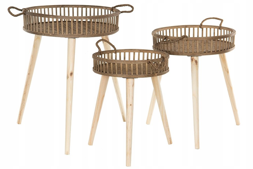 STOLIK STYL BOHO BAMBUS okragły kawowy boczny /3/ - Skandi.pl | Sklep ...
