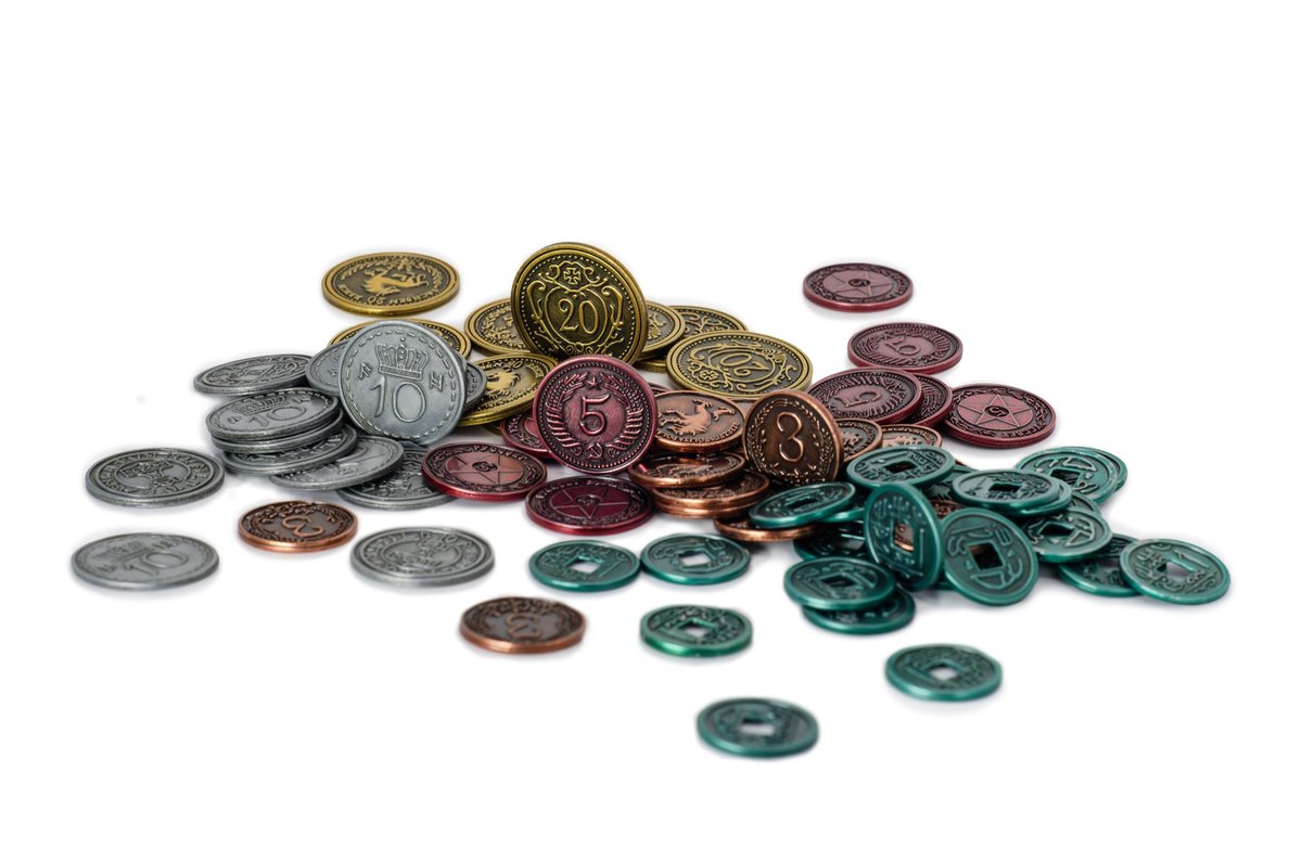 Stonemaier Games, Scythe: Metal Coins Upgrade Pack, Board Game, 1 to 5 ...