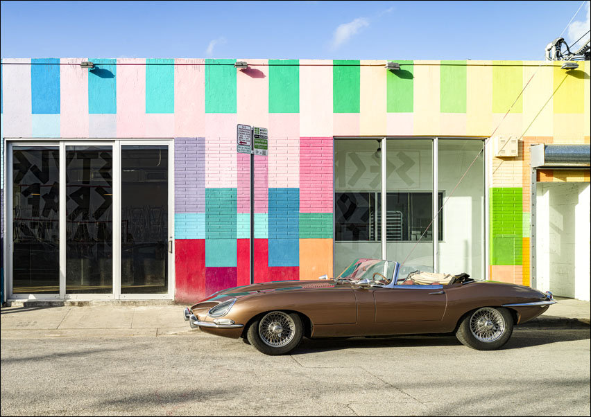 Storefront and snazzy car in the Wynwood neighborhood of Miami, Florida ...