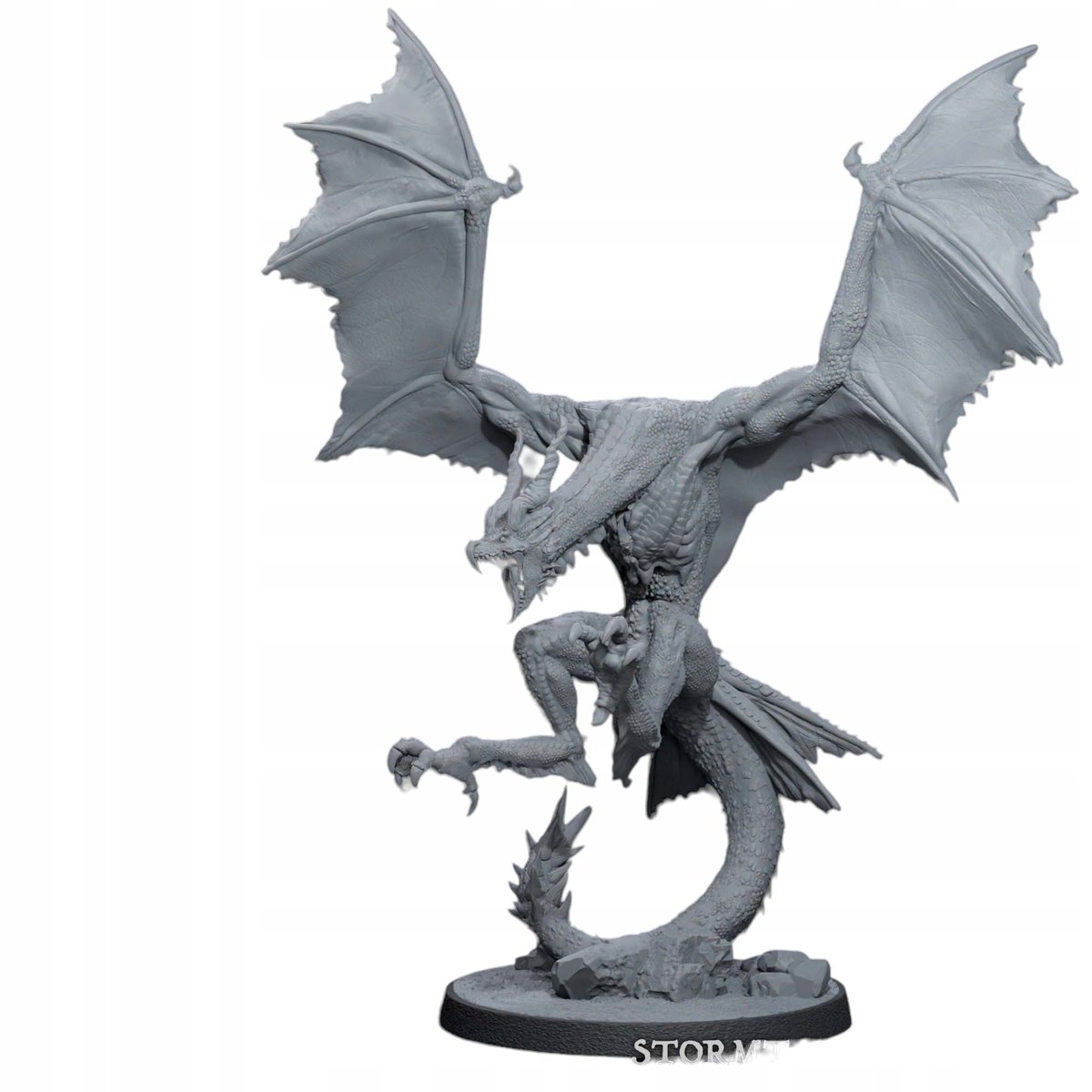 Stormtail Wyvern - Wyrna WIELKA Figurka 12k + BONUS do DND D&D druk 3D ...