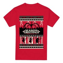 Stranger Things Męska Koszulka Fair Isle (XXL (193cm) / Ciemnowiśniowy ...