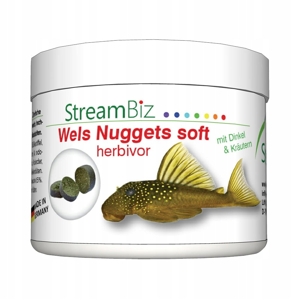 StreamBiz WELS NUGGETS HERBIVORE 250g tabletki ryby denne roślinożerne ...