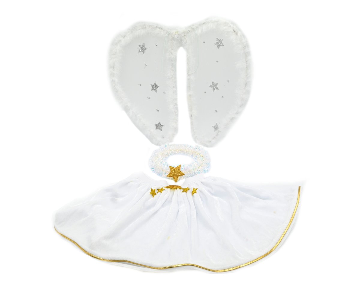 Strój Anioła Jasełka Skrzydła Aureola Różne Kolory - Midex | Przyjęcia ...