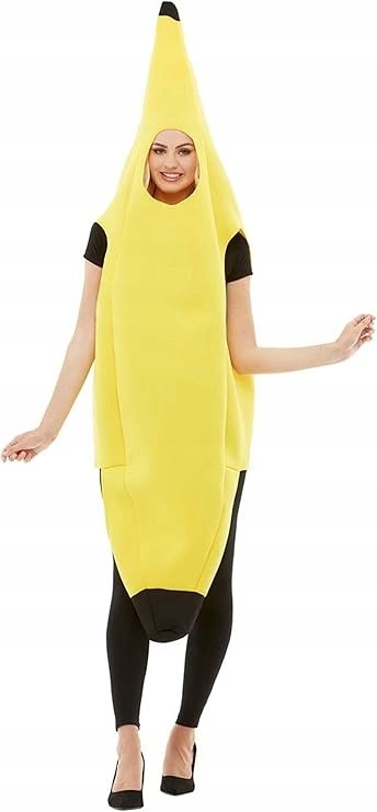 STRÓJ BANANA PRZEBRANIE BANAN OWOC ŻÓŁTY KOSTIUM NA KARNAWAŁ BAL ...