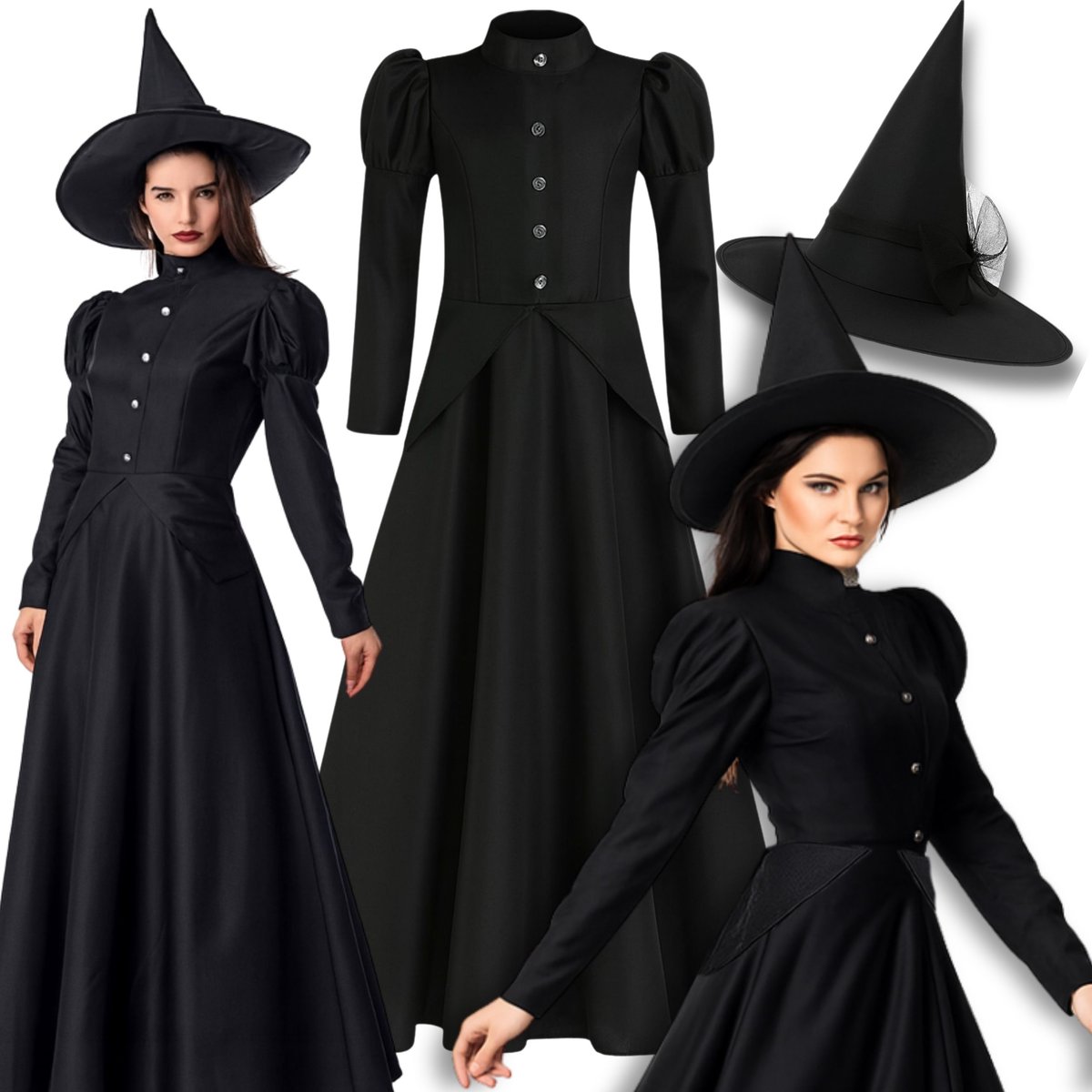 Strój Czarodziejki Przebranie Czarownicy Czarownica Wróżka Xs S 164 170 ...