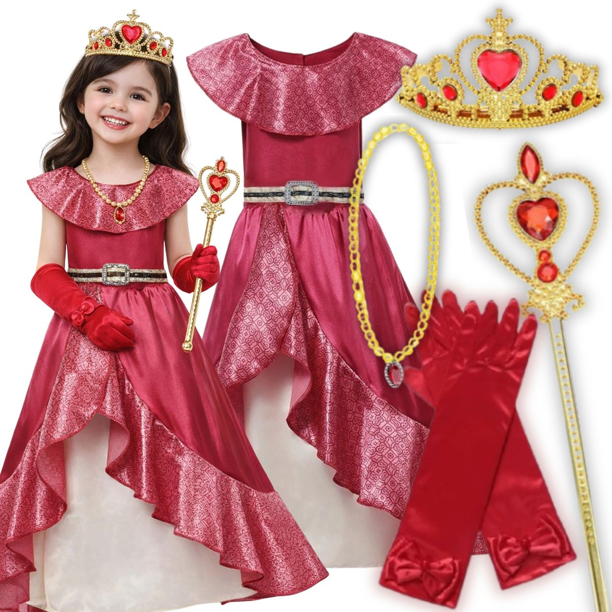 Strój Elena Z Avaloru Sukienka Eleny Przebranie Zestaw Na Karnawał 128 ...