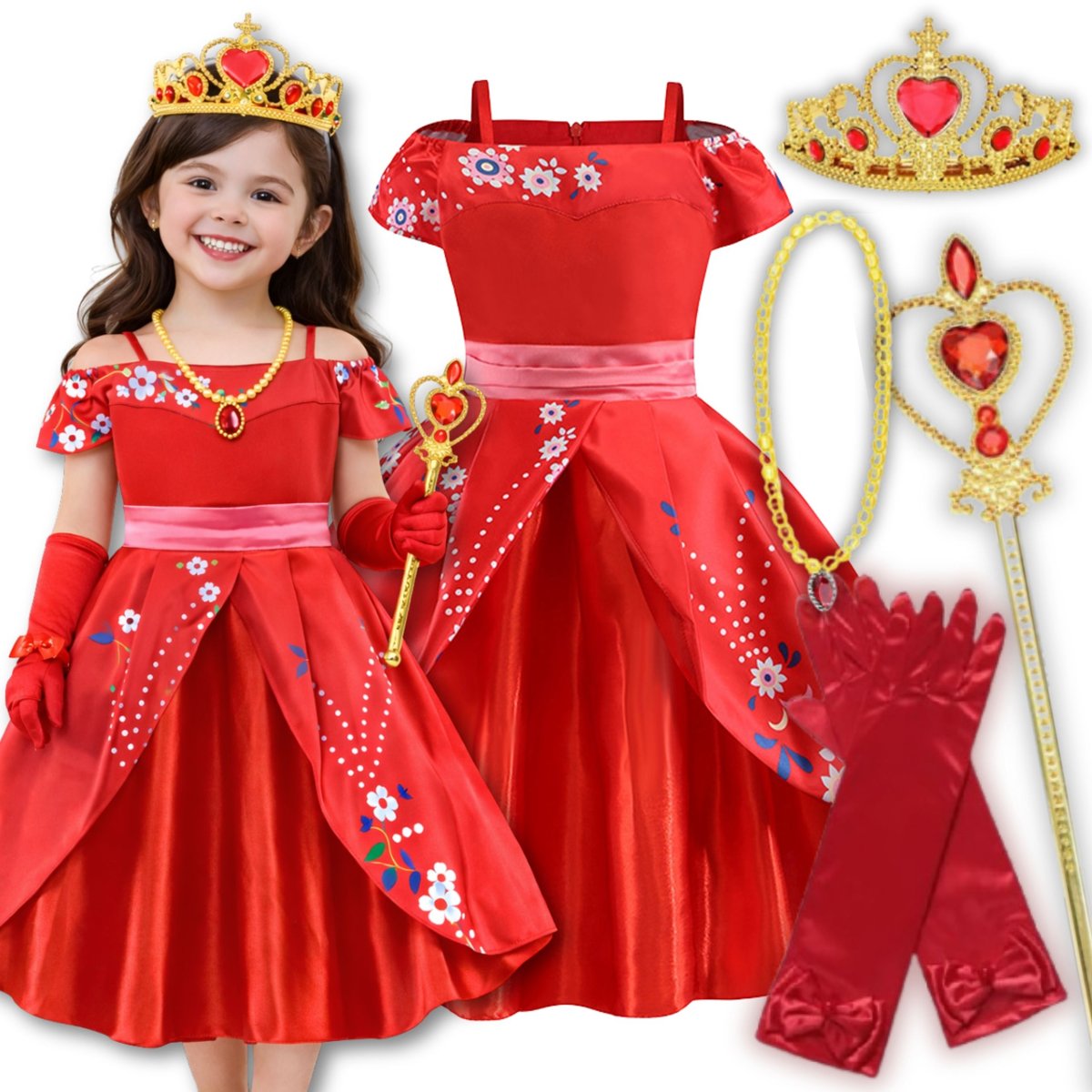 Strój Elena Z Avaloru Sukienka Eleny Przebranie Zestaw Na Karnawał 146 ...