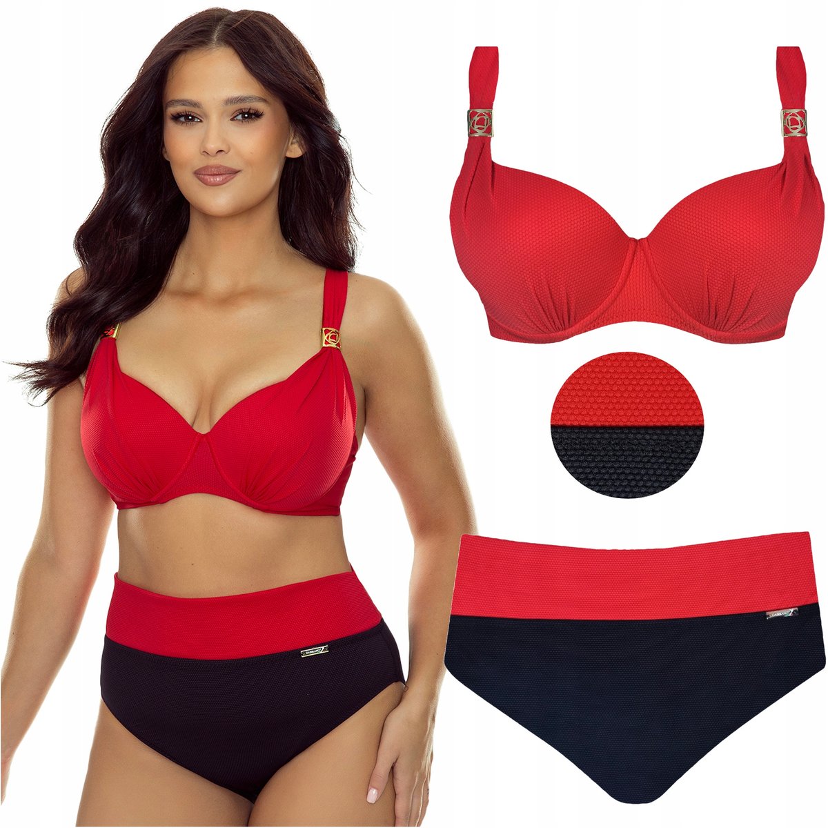 Strój kąpielowy dwuczęściowy usztywniany wysoki stan GABBIANO Elena 38G 75G - Gabbiano | Moda ...