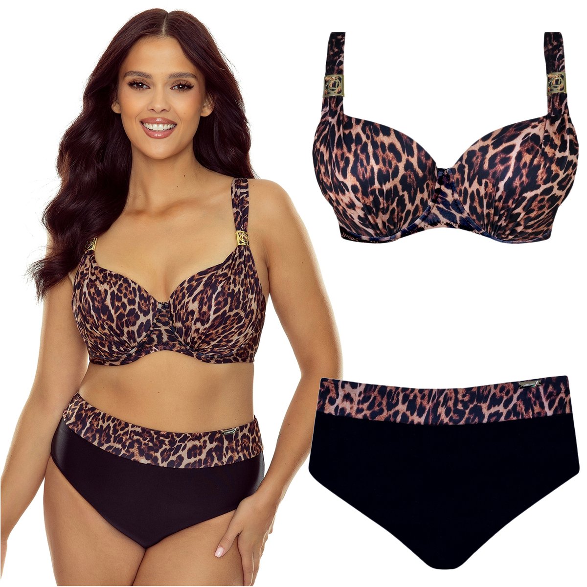 Strój kąpielowy dwuczęściowy wysoki stan GABBIANO Elena 025 38F/M 75F - Gabbiano | Moda Sklep ...