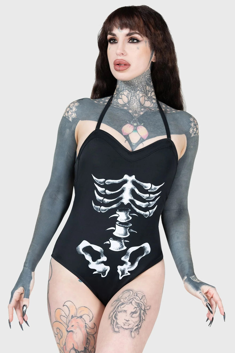 strój kąpielowy KILLSTAR - SHOW YOUR BONES-XXL - Killstar | Moda Sklep EMPIK.COM