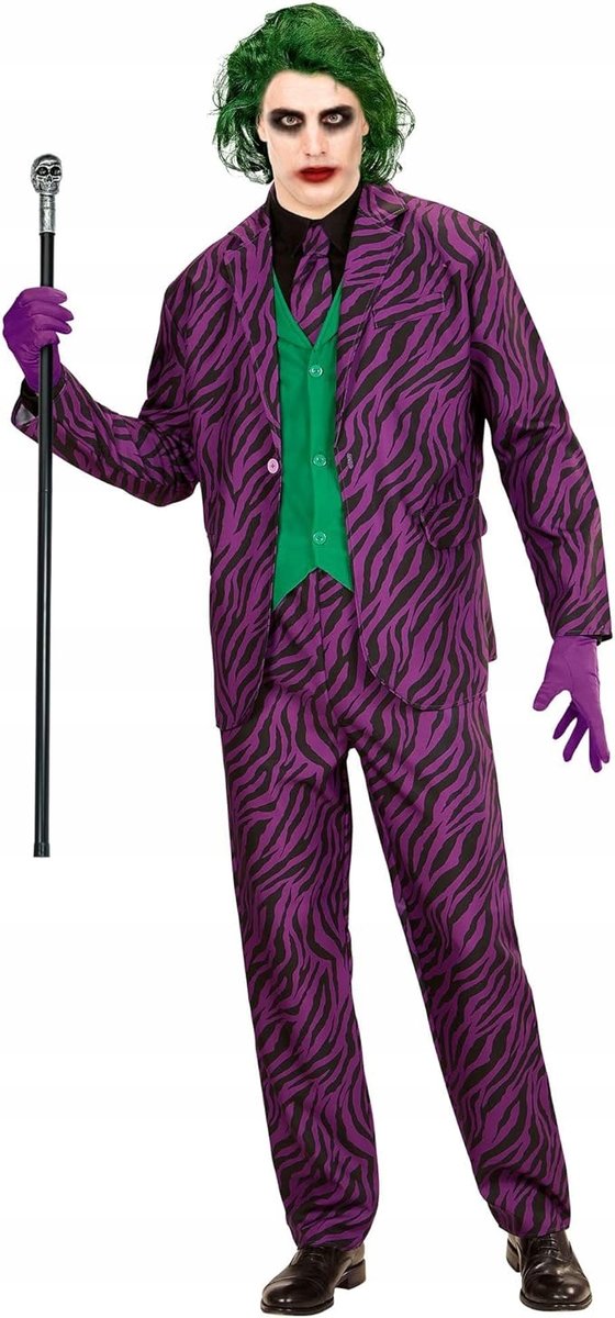 STRÓJ KOSTIUM PRZEBRANIE JOKER BATMAN COSPLAY KLAUN DLA DOROSŁYCH ...