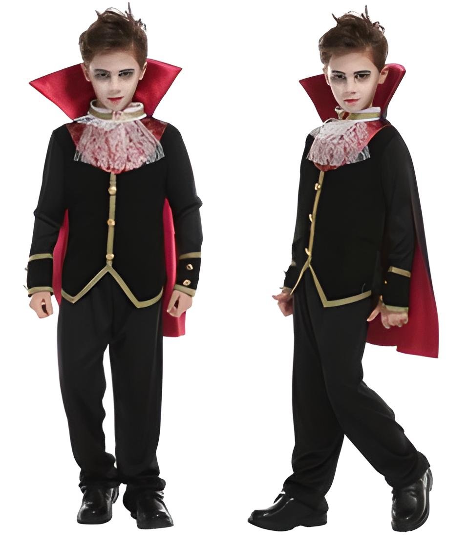 STRÓJ KOSTIUM PRZEBRANIE WAMPIR DRAKULA NA HALLOWEEN DLA DZIECI 122 / ...