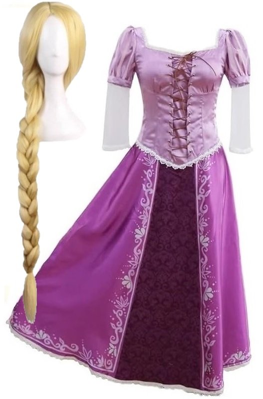 Strój Kostium Sukienka Roszpunka Cosplay Dla Dorosłych S/M 158/164 ...