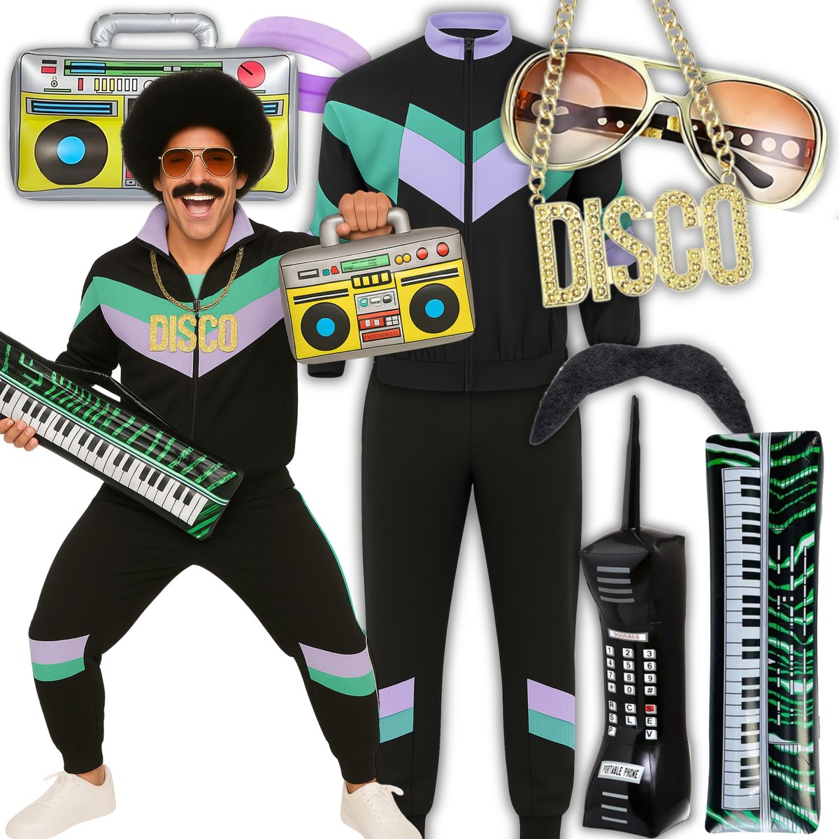 Strój Lata 80 90 Disco Przebranie Dres Ortalionowy Gangster Raper S M ...