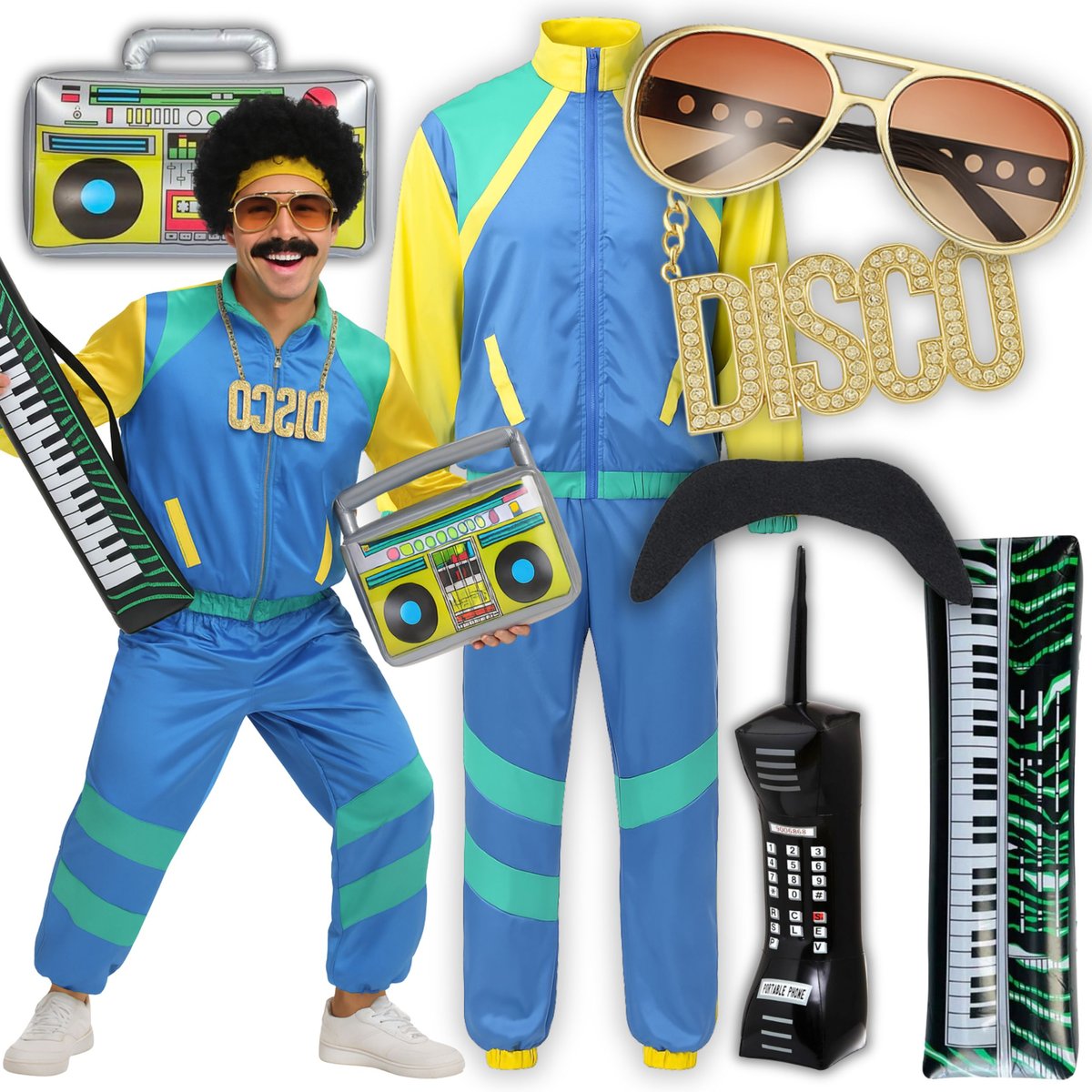 Strój Lata 80 90 Disco Przebranie Dres Ortalionowy Gangster Raper S M ...