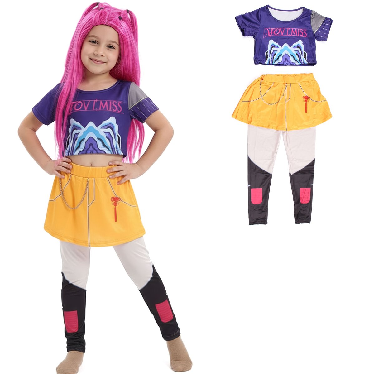 Strój MIRA Demon Hunters KPOP Cosplay Łowczynie Demonów 10-11L. roz.140 ...