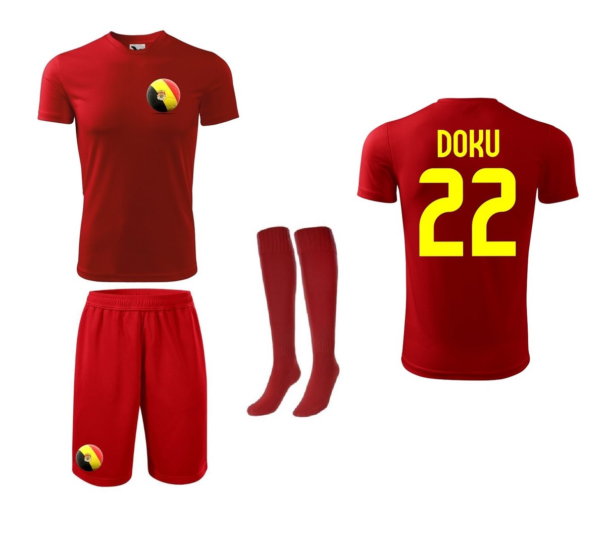 Strój piłkarski Belgia Jeremy Doku 22 Jr - Inna marka | Sport Sklep ...