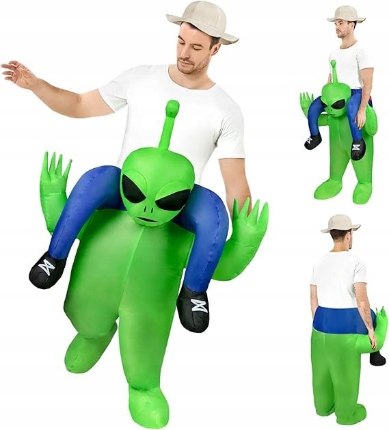 STRÓJ PRZEBRANIE DMUCHANY ALIEN KOSMITA NA NOGI HALLOWEEN COSPLAY ...