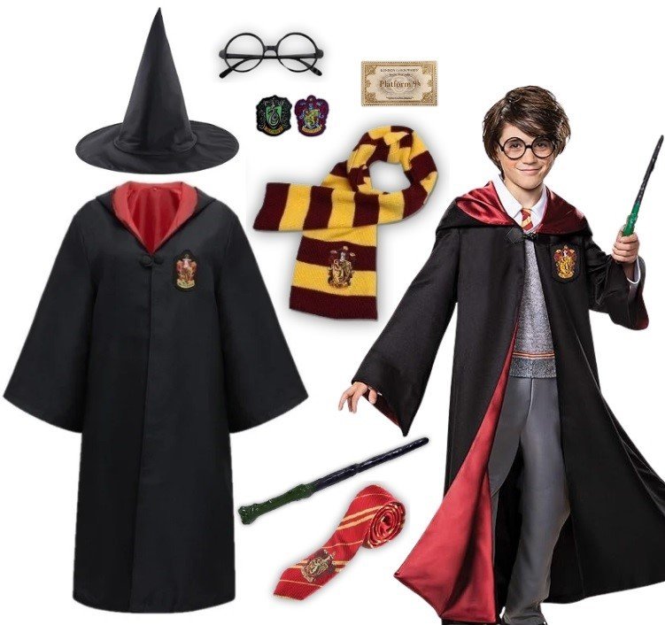 Strój Przebranie Harry Potter Gryffindor Różdżka Bal Karnawał 158 / 164 ...