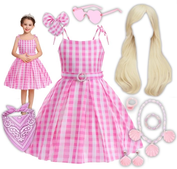 STRÓJ PRZEBRANIE KOSTIUM SUKIENKA BARBARA PERUKA NA BAL KARNAWAŁ 110 116 CM - Hopki | Przyjęcia ...