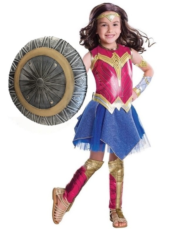 Strój Przebranie Kostium Wonder Woman Tarcza Karnawał Bal 104-110 ...