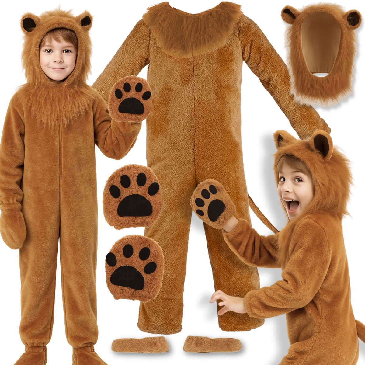 Strój Przebranie Lwa Król Lew Simba Lwiątko Kigurumi Zwierzątko 152 158 ...