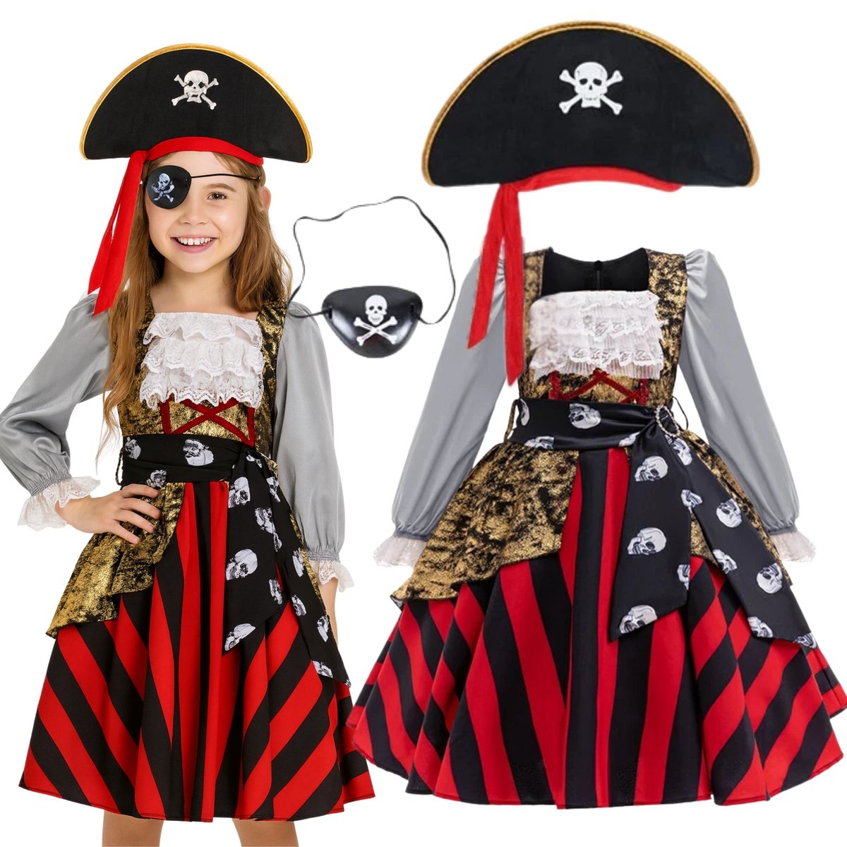 Strój Przebranie Piratki Piratka Kostium Piracki Kapelusz Na Bal 104 ...