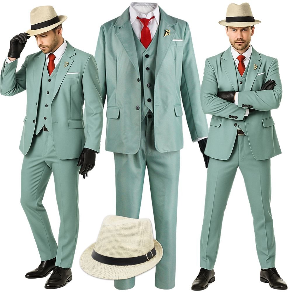 Strój Przebranie Szpieg Agent Retro Garnitur Detektyw Gangster 158 164 ...