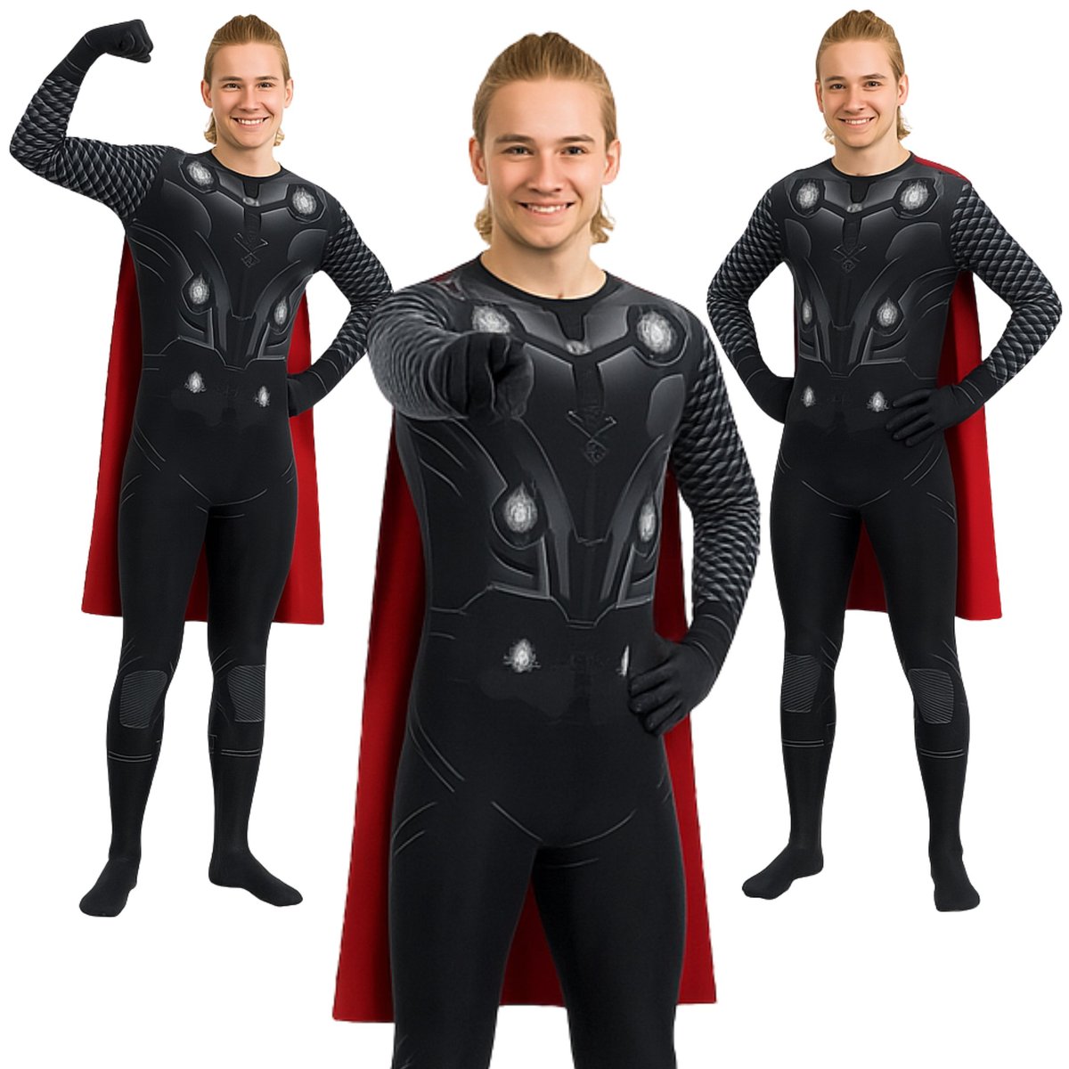 Strój Przebranie Thora Kostium Thor Wojownik Heros Cosplay S M 164 170 ...