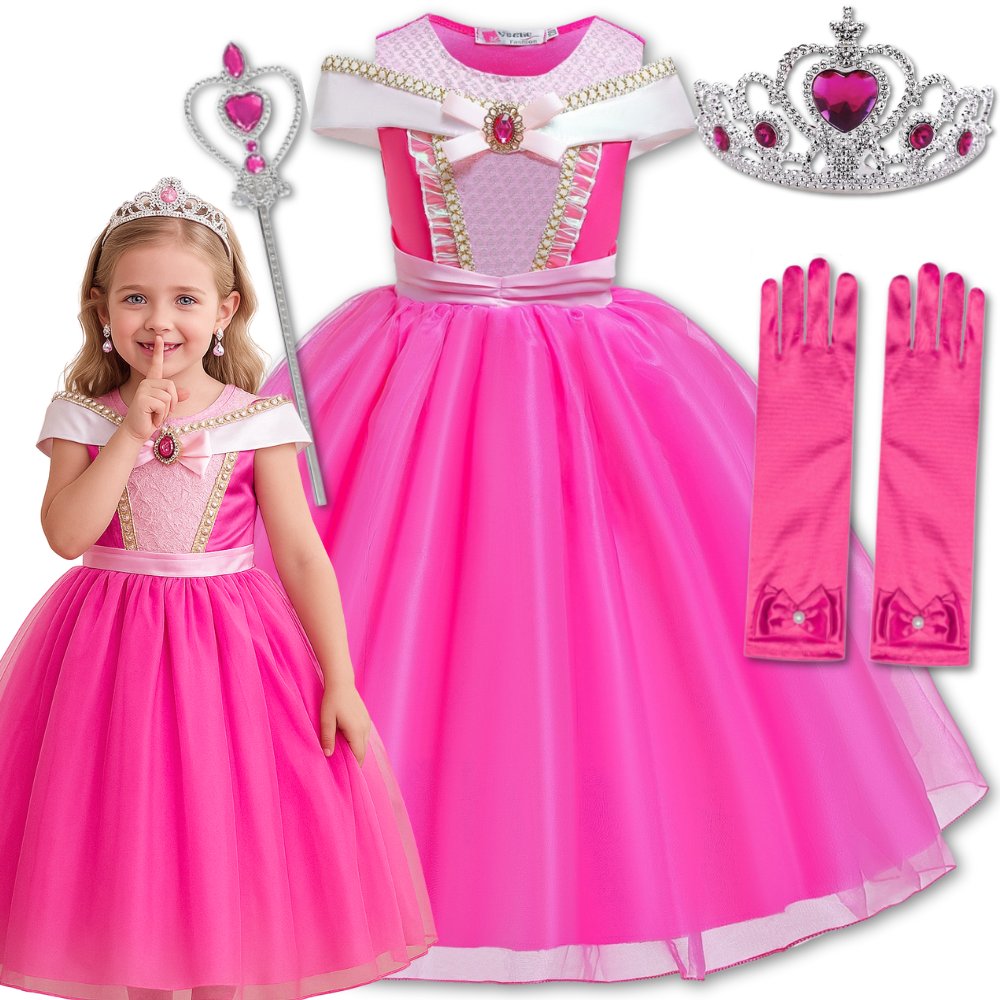 Strój Sukienka Aurora Śpiąca Królewna Księżniczka Bal Karnawał 98 104 Cm - Hopki | Przyjęcia i ...