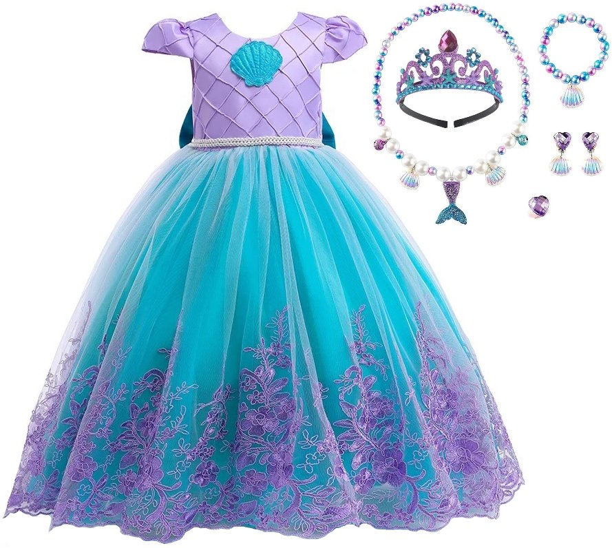 Strój Sukienka Mała Syrenka Arielka 140/146 - Hopki | Przyjęcia i ...