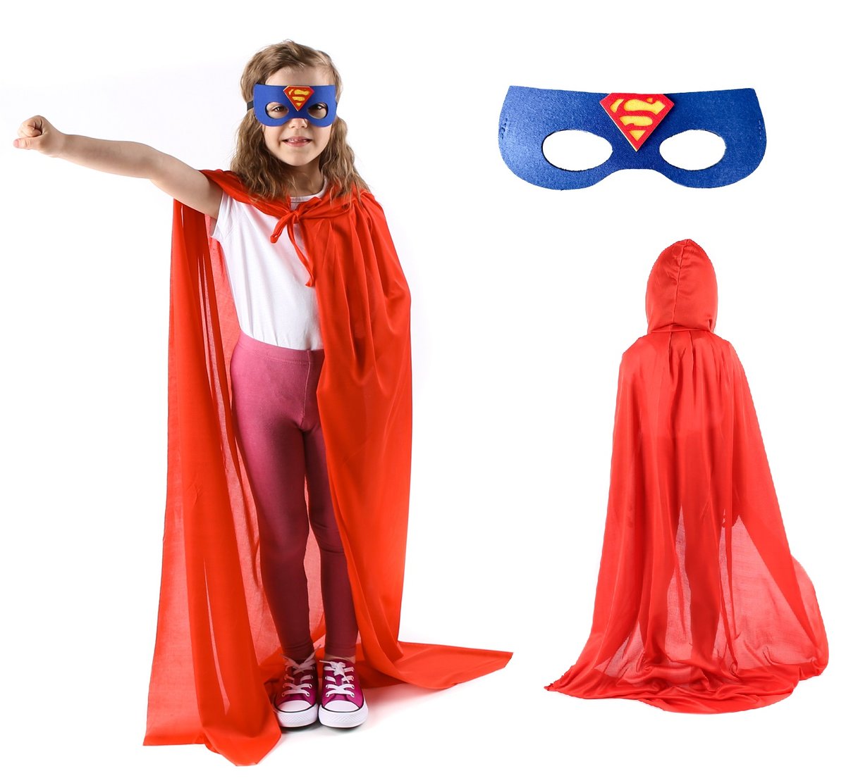 STRÓJ SUPERMAN PELERYNA + MASKA SUPERBOHATER - Cogio | Przyjęcia i ...