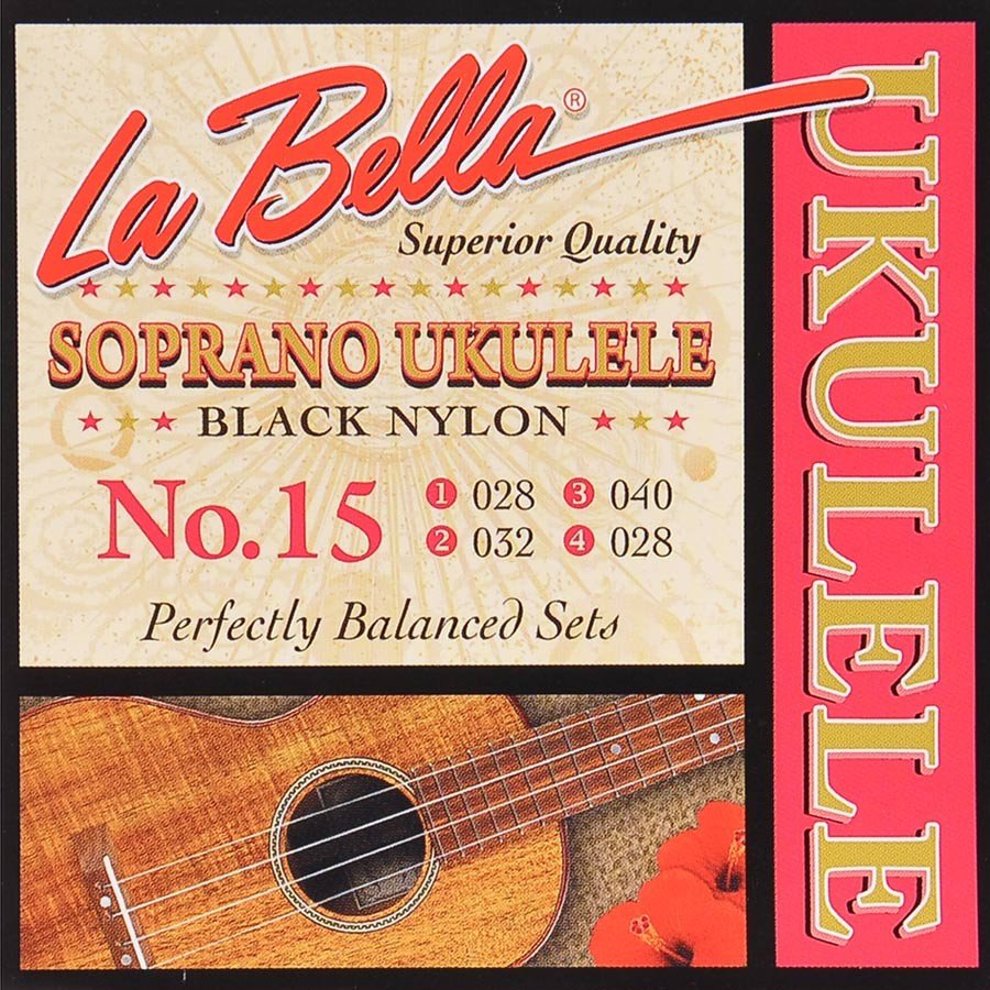 struny do ukulele sopranowego LA BELLA No.15 Black Nylon - La Bella ...