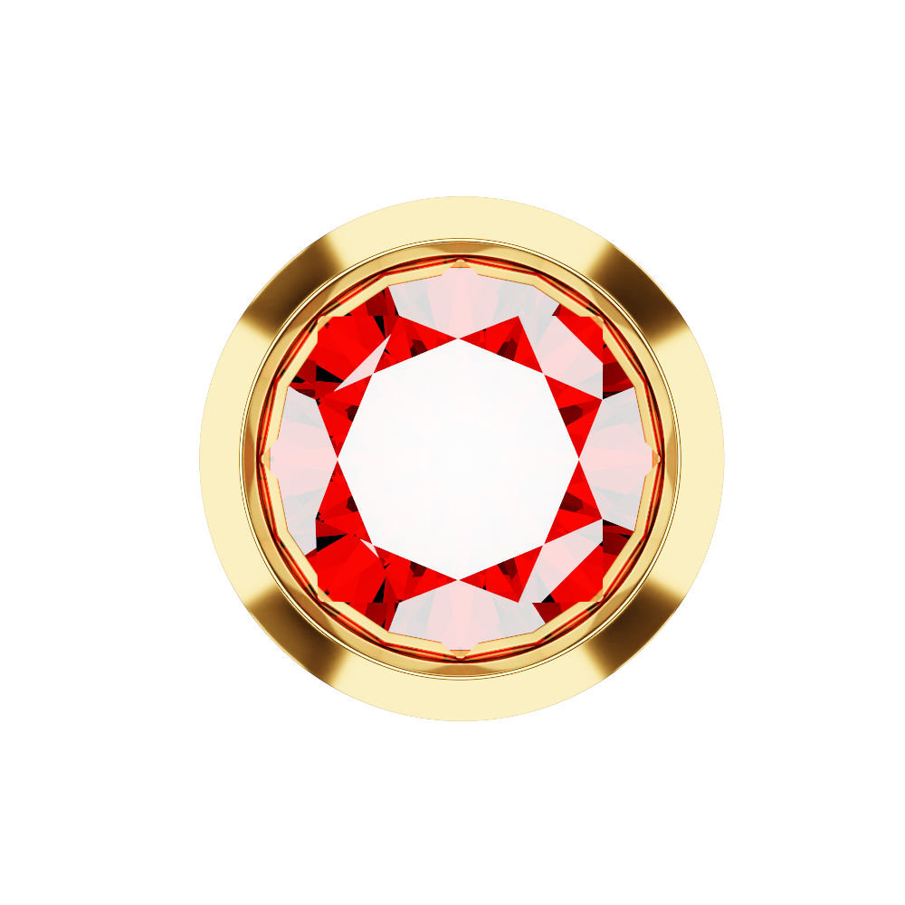 Studex Plus Kolczyki Rubin W Oprawie Pełnej Złoty - Inna marka | Moda Sklep EMPIK.COM