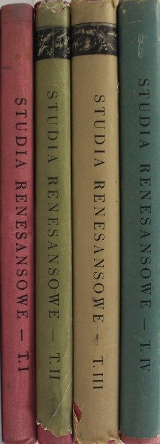 Studia Renesansowe Tom 1 do 4 - Opracowanie zbiorowe | Książka w Empik